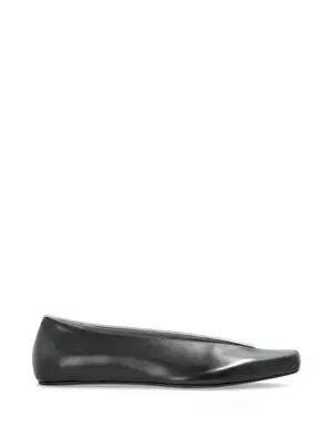 Balenciaga Duchesse Square-toe Ballet Flats - Black