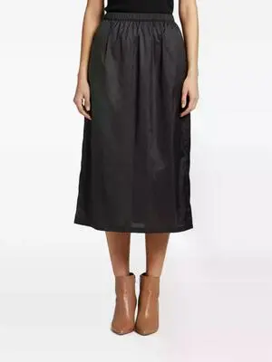 MAISON MARGIELA A-line Taffeta Midi Skirt - Black