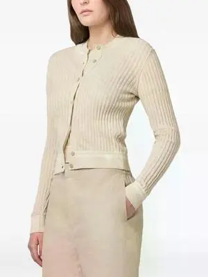TOD'S Ribbed Knit Buttoned Cardigan
