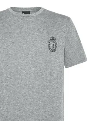 BILLIONAIRE Logo-embroidered Crew-neck T-shirt