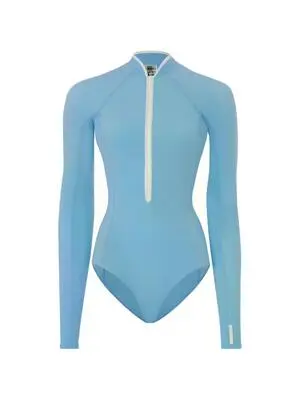 Hunza G Tyra Long-sleeve Swimsuit - Blue