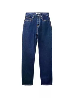 Versace High-waist Straight Jeans With Medusa Hardware