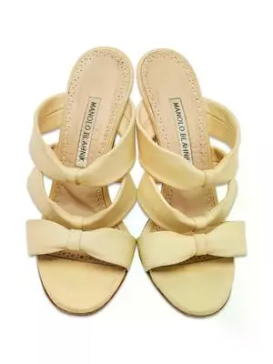 Manolo Blahnik Bow-effect Leather Sandals