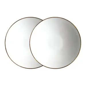 Twig New York White / Gold Alex Gold Set Of Two, Soup / Pasta Bowl - White/gold