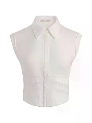 Alice + Olivia Kim Paneled Corset Top