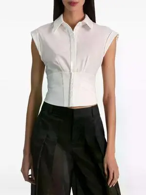 Alice + Olivia Kim Paneled Corset Top