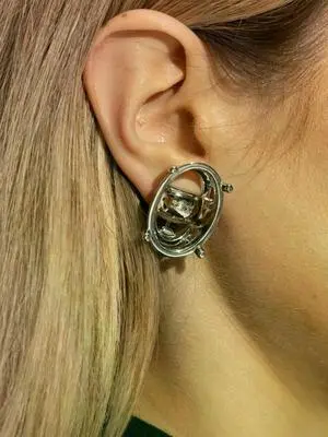 Balenciaga Oval Stud Earrings