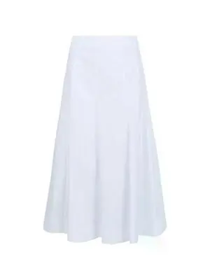 Liviana Conti Anya A-line Midi Skirt - White