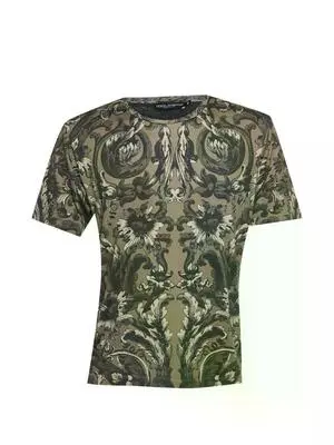 Dolce & Gabbana Baroque-print Crew-neck T-shirt