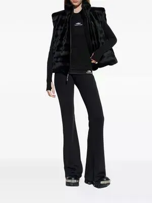Balenciaga Faux Fur Gilet - Black