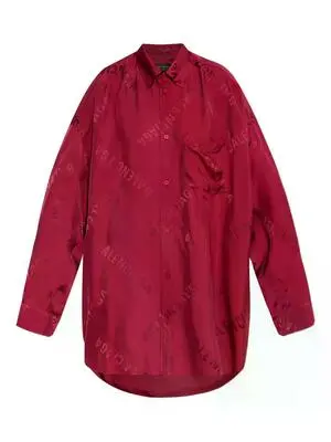 Balenciaga Logo-print Shirt - Red