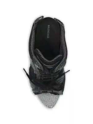 Balenciaga Stapler Mesh Lace-up Sandals