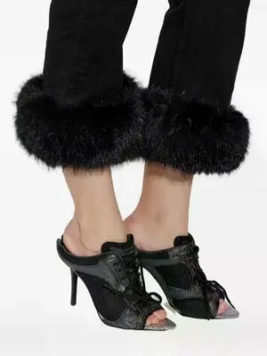 Balenciaga Stapler Mesh Lace-up Sandals