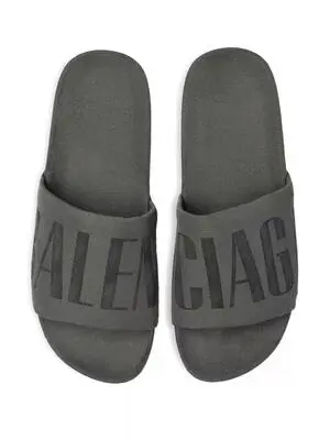 Balenciaga Logo Print Slides