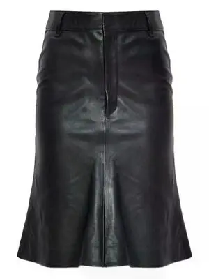 Balenciaga High-waisted Leather Skirt