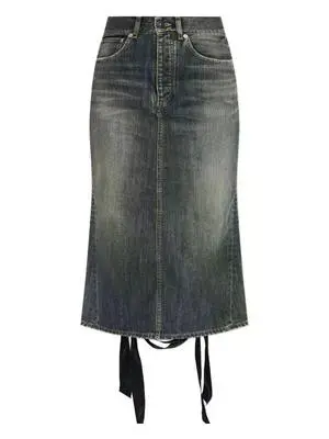Balenciaga Lace-up Midi Skirt
