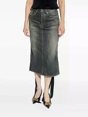 Balenciaga Lace-up Midi Skirt