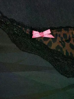 Balenciaga Panelled Camouflage Lace Trim Top