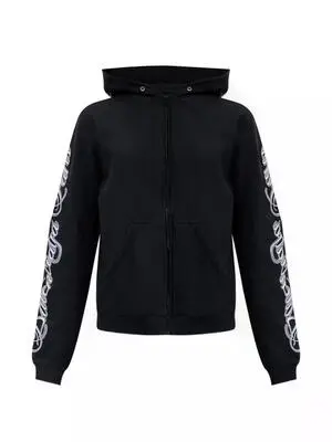 Balenciaga Ele's Cursive-lettering Hoodie - Black
