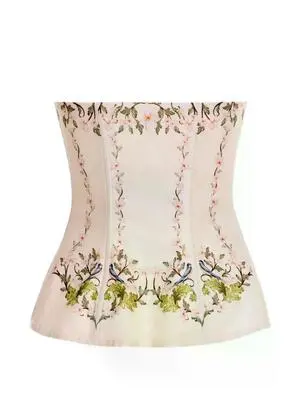 Agua Bendita Abelia Anhelo Embroidered Top