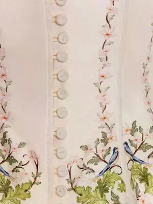 Agua Bendita Abelia Anhelo Embroidered Top
