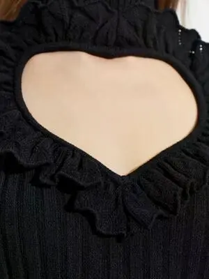 Balenciaga Ruffled Heart-cutout Sweater