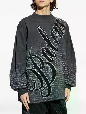 Balenciaga Printed Long-sleeved T-shirt