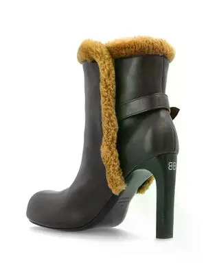 Balenciaga Fargo H100 Shearling-trim Ankle Boots