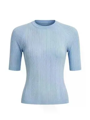 Veronica Beard Brielle Pointelle-knit Sweater