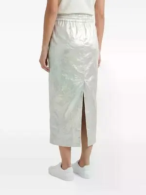 Brunello Cucinelli Metallic Drawstring Skirt