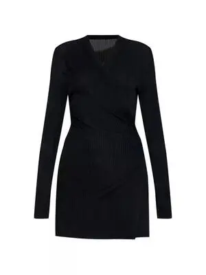 Balenciaga Ribbed-knit Wrap-tie Cardigan