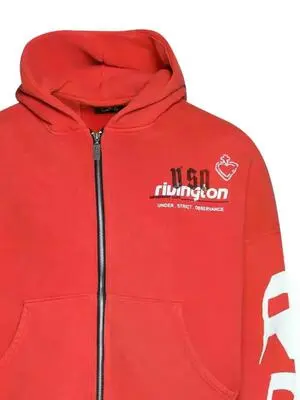 RIVINGTON ROI REBIS Logo Print Zip-up Hoodie