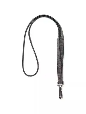 Brunello Cucinelli Monili Embellished Leather Lanyard