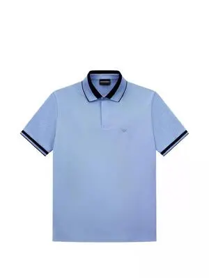 Emporio Armani Logo-embroidered Polo Shirt - Blue
