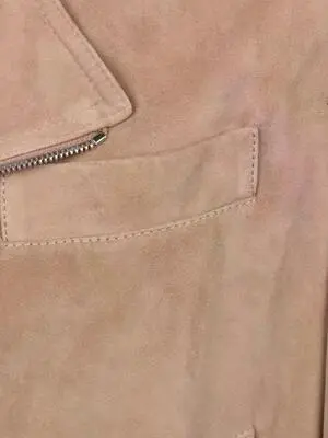 Brunello Cucinelli Tobacco Brown Suede Biker Jacket
