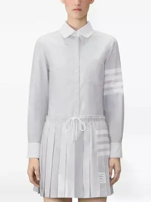 Thom Browne Cotton 4-bar Stripe Button-up Shirt - Grey