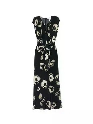 Max Mara Floral Print Tie-waist Dress
