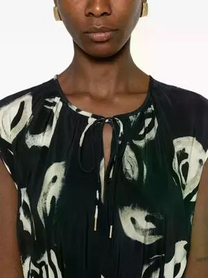 Max Mara Floral Print Tie-waist Dress