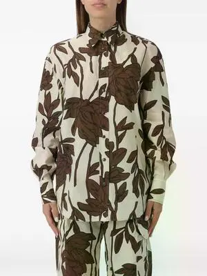 Brunello Cucinelli Floral Print Shirt - Neutrals