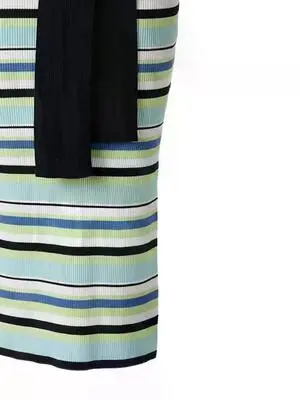 TOCCIN Piper Tie-front Ribbed Knit Midi Dress