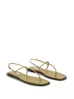 TOTEME T-strap Leather Slingback Sandals - Neutrals