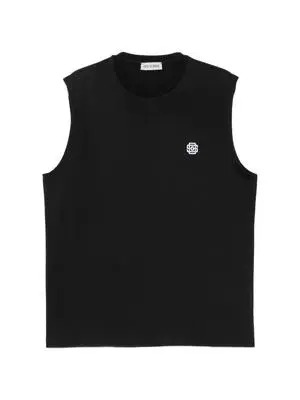 STATE OF ORDER Indian Team Logo-embroidered Sleeveless Vest - Black
