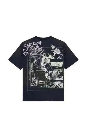 BOREDOM KILLS Graphic-print Distressed T-shirt