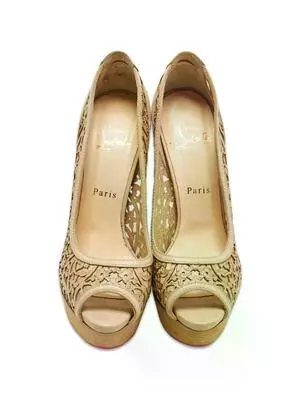 CHRISTIAN LOUBOUTIN Pampas Laser-cut Platform Pumps