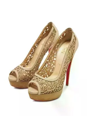 CHRISTIAN LOUBOUTIN Pampas Laser-cut Platform Pumps
