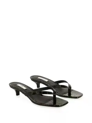 TOTEME Croc-effect Kitten-heel Sandals