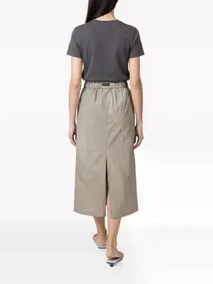Brunello Cucinelli Crinkled Midi Skirt