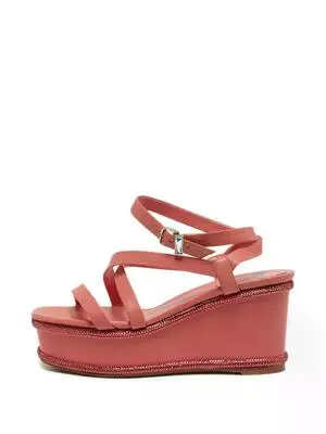 Rene Caovilla Crystal-embellished Wedge Sandals