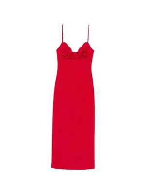 Magda Butrym Floral Appliqué Midi Dress