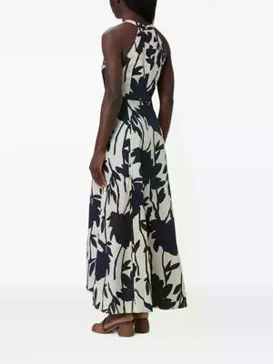 Brunello Cucinelli Floral Print Halterneck Midi Dress